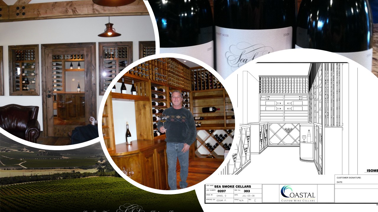 Custom Wine Cellars Santa Barbara California Sea Smoke Vineyard ...