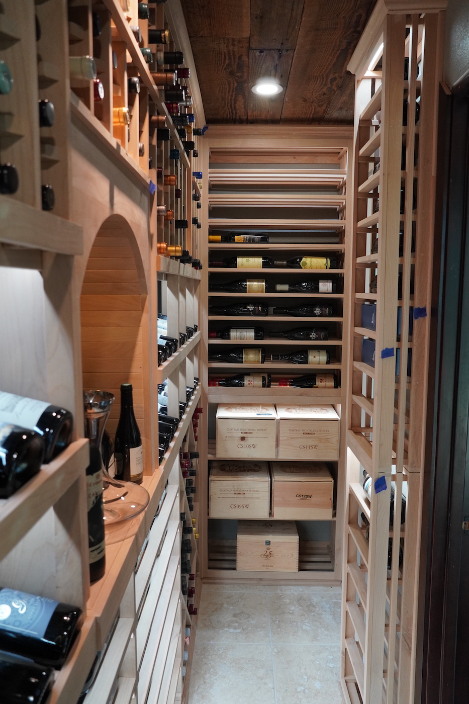 Home Wine Rooms With Glass Wine Room Doors in California : Coastal ...