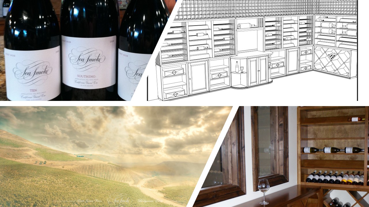 Custom Wine Cellars Santa Barbara California Sea Smoke Vineyard ...